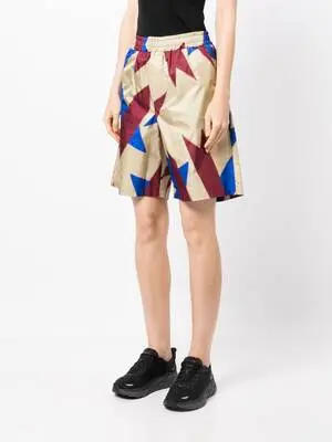 PIERRE-LOUIS MASCIA Abstract-print Bermuda Shorts