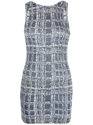 VITELLI Sleeveless Knitted Minidress - Blue