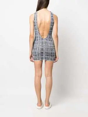 VITELLI Sleeveless Knitted Minidress - Blue