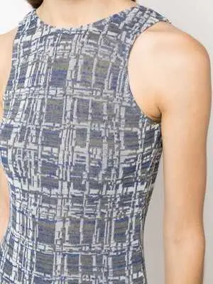 VITELLI Sleeveless Knitted Minidress - Blue