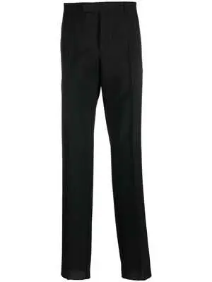 Versace Straight-leg Wool Trousers - Black