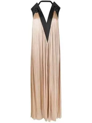 V:PM ATELIER Two-tone Open-back Maxi Dress