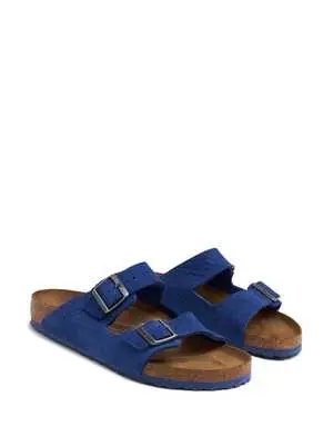 BIRKENSTOCK Arizona Suede Double Buckle Sandals - Blue