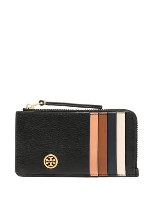 Tory Burch Robinson Colour-block Zip-fastening Wallet - Black