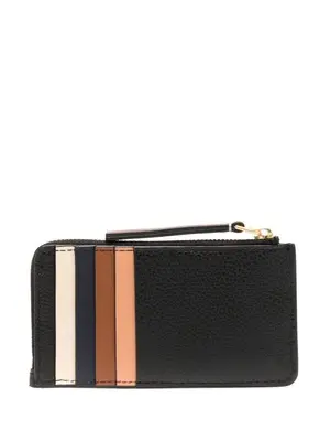 Tory Burch Robinson Colour-block Zip-fastening Wallet - Black