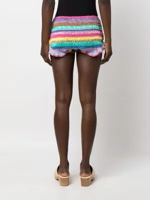 Celiab Corallo Knitted Mini Shorts