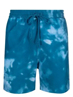Carhartt Work In Progress Tie-dye Print Swim Shorts - Blue