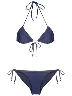 AMIR SLAMA Self-tie Bikini - Blue