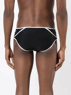 AMIR SLAMA Contrasting-trim Swimming Trunk