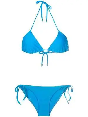 AMIR SLAMA Self-tie Bikini - Blue