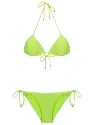 AMIR SLAMA Self-tie Triangle Bikini - Green