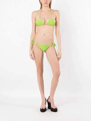 AMIR SLAMA Self-tie Triangle Bikini - Green