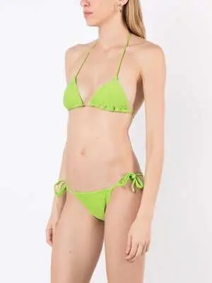 AMIR SLAMA Self-tie Triangle Bikini - Green