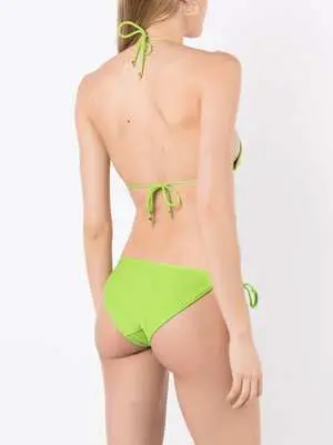 AMIR SLAMA Self-tie Triangle Bikini - Green