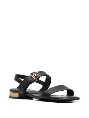 Tommy Hilfiger Logo-buckle Leather Sandals