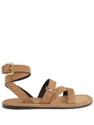 GIUSEPPE ZANOTTI Aymon Wraparound Sandals - Brown
