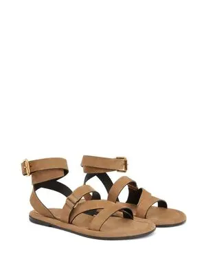 GIUSEPPE ZANOTTI Aymon Wraparound Sandals - Brown
