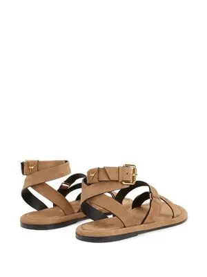 GIUSEPPE ZANOTTI Aymon Wraparound Sandals - Brown