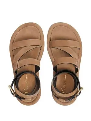 GIUSEPPE ZANOTTI Aymon Wraparound Sandals - Brown