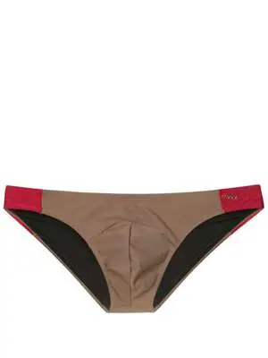 AMIR SLAMA Low-rise Swim Briefs - Brown