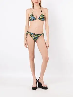 AMIR SLAMA Tropical-print Triangle Bikini