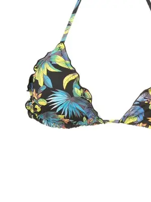 AMIR SLAMA Tropical-print Triangle Bikini
