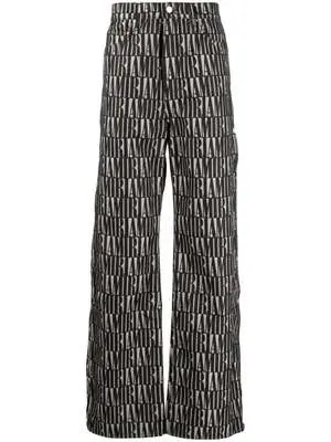 Amiri Logo-print Straight-leg Trousers