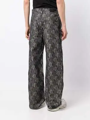 Amiri Logo-print Straight-leg Trousers