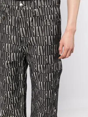 Amiri Logo-print Straight-leg Trousers