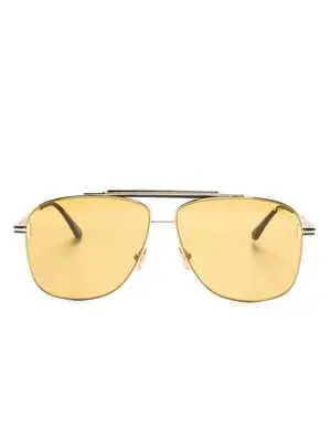 TOM FORD Polished Pilot Sunglasses