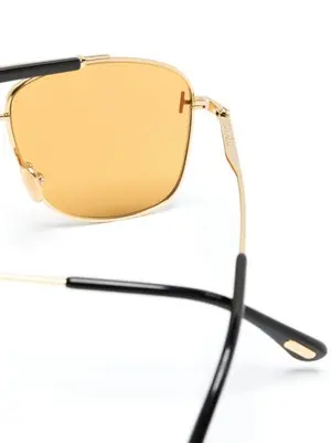 TOM FORD Polished Pilot Sunglasses