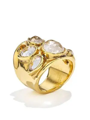 GOOSSENS Large Cachemire Rock Crystal Ring - Gold