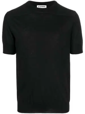 JIL SANDER Short-sleeve Wool T-shirt - Black