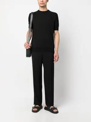 JIL SANDER Short-sleeve Wool T-shirt - Black
