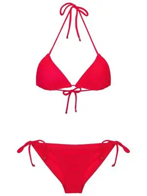 AMIR SLAMA Self-tie Triangle Bikini - Red