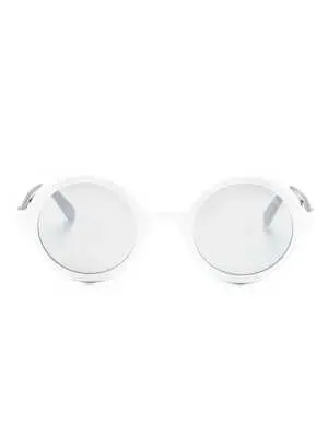 Moncler Orbit Round-frame Sunglasses - White
