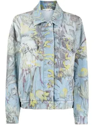 Stella McCartney Rewild Flora Denim Jacket - Blue