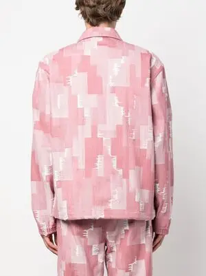COUNTY OF MILAN Marcelo Burlon Geometric-print Shirt Jacket
