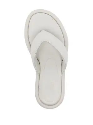 GIABORGHINI Padded Leather Flip-flops - Grey