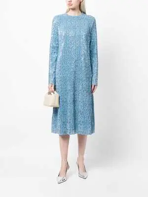 Stine Goya Celsia Sequin Midi Dress - Blue
