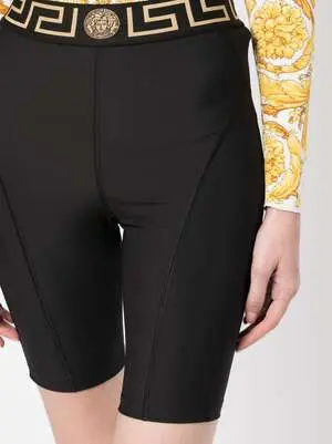Versace Logo-band Above-knee Shorts