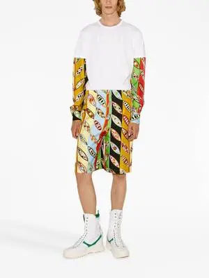 Emilio Pucci Graphic-print Silk Shorts