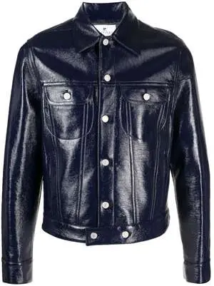 COURREGES Button-up Faux-leather Jacket
