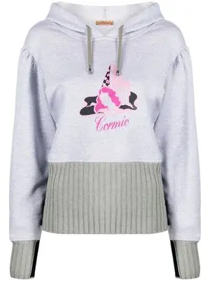 CORMIO Graphic-print Cotton Hoodie