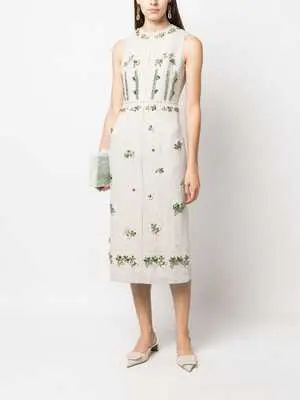 Erdem Ellery Linen Midi Dress