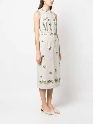 Erdem Ellery Linen Midi Dress