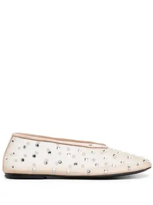 Khaite The Marcy Mesh Ballet Pumps - Neutrals