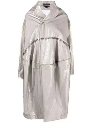 Comme Des Garçons Asymmetric Embossed Raincoat