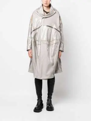 Comme Des Garçons Asymmetric Embossed Raincoat