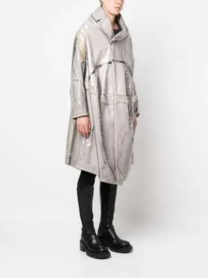 Comme Des Garçons Asymmetric Embossed Raincoat